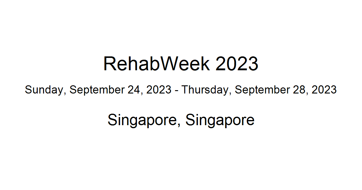 RehabWeek 2023