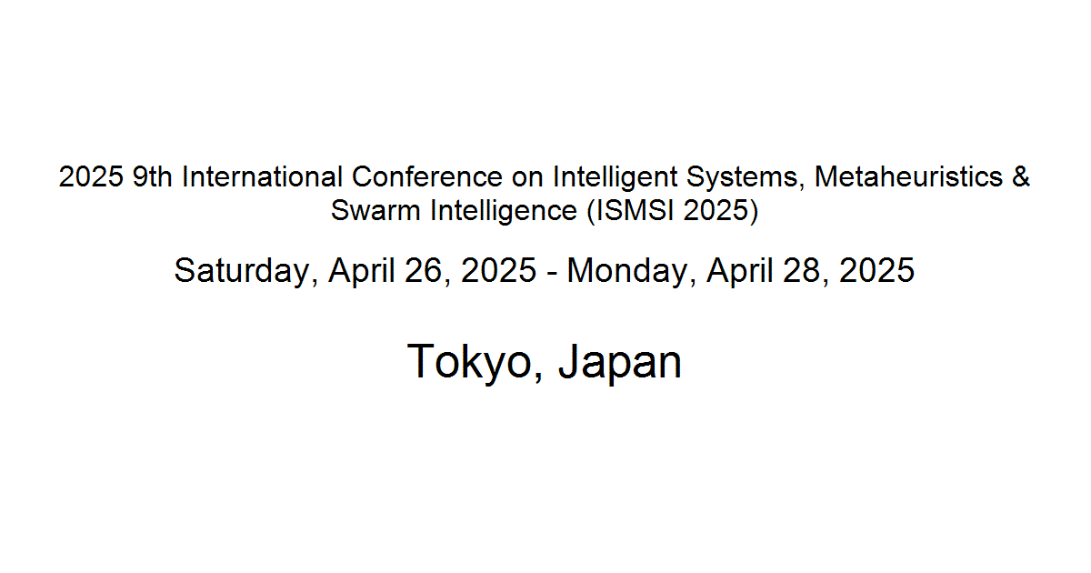 2025 9th International Conference on Intelligent Systems ...
